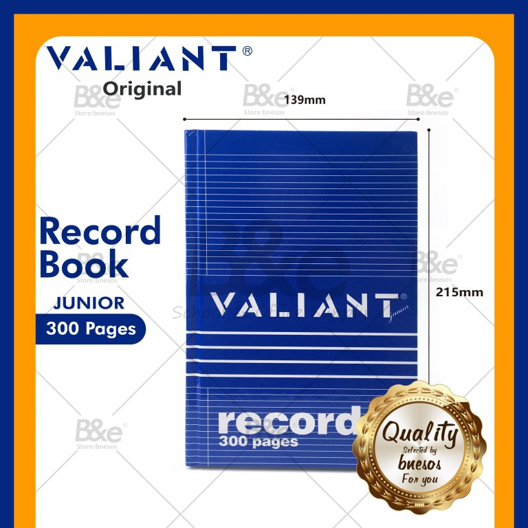 bnesos Stationary School Supplies Valiant Record Book Junior And Big ...