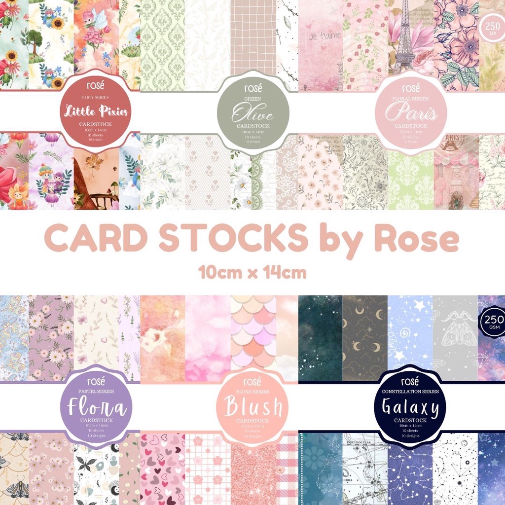 Stationery Cardstock Paper - 10 cm x 14 cm (10 Sheets | 250 gsm ...