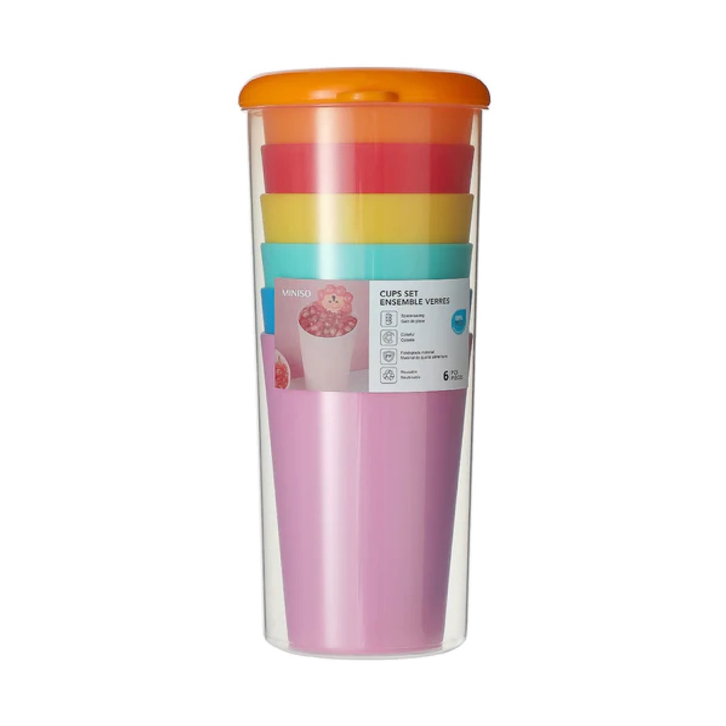 Miniso Colorful Portable Cup Set of 6 | Shopee Philippines