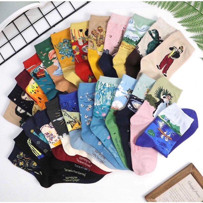 Korean Socks - Painting Socks - Iconic Socks | Shopee Philippines
