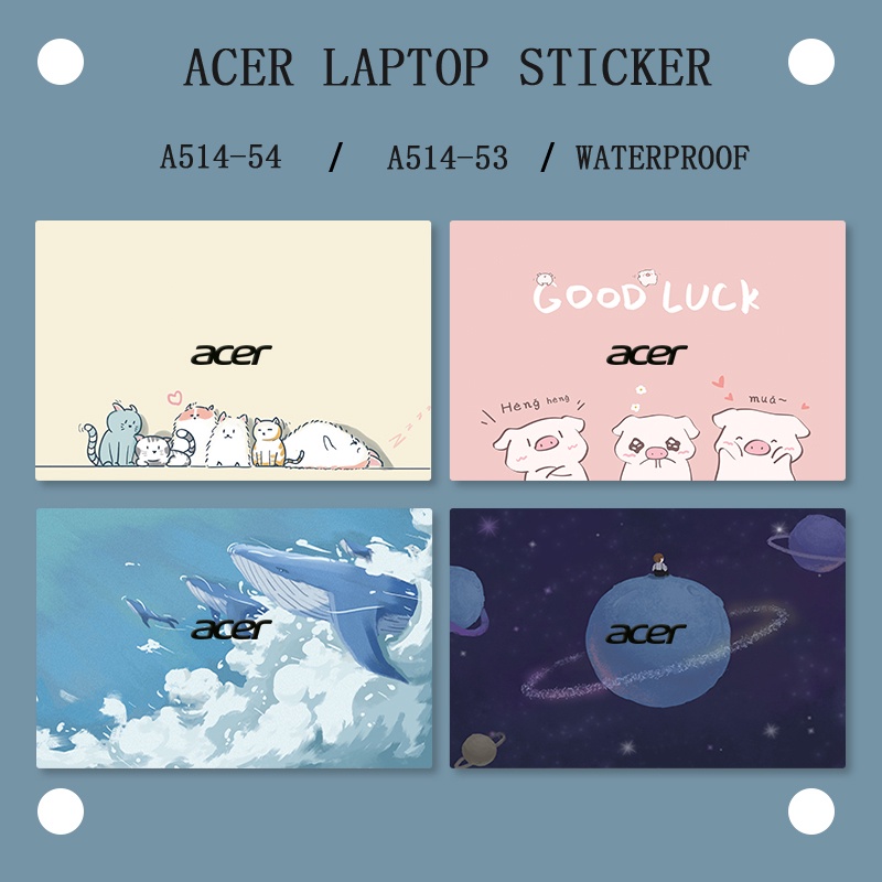 3pcs 14" Laptop Computer Protective Film Case Vinyl Sticker Cartoon ...