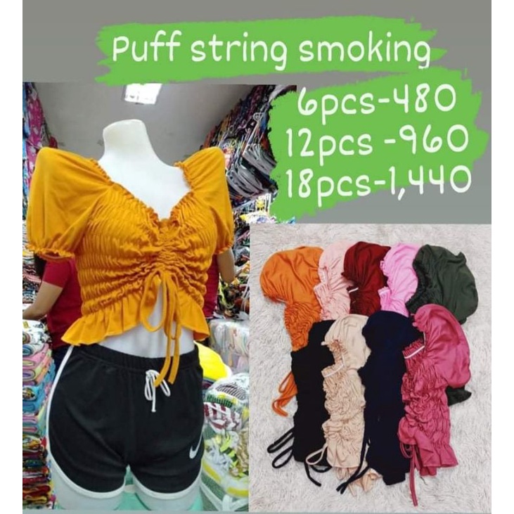 #PANIMULANG NEGOSYO BUNDLE PUFF SMOCK STRING 6PCS480PESOSONLY. | Shopee Philippines