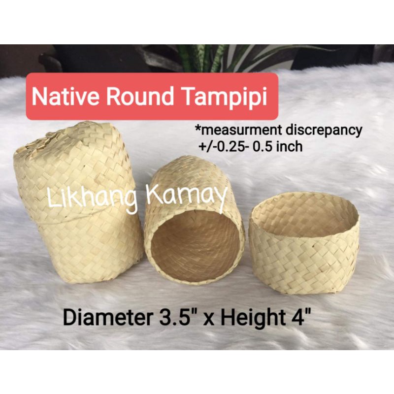 Likhang Kamay Native Buri Tampipi Round Cylindrical souvenir packaging ...