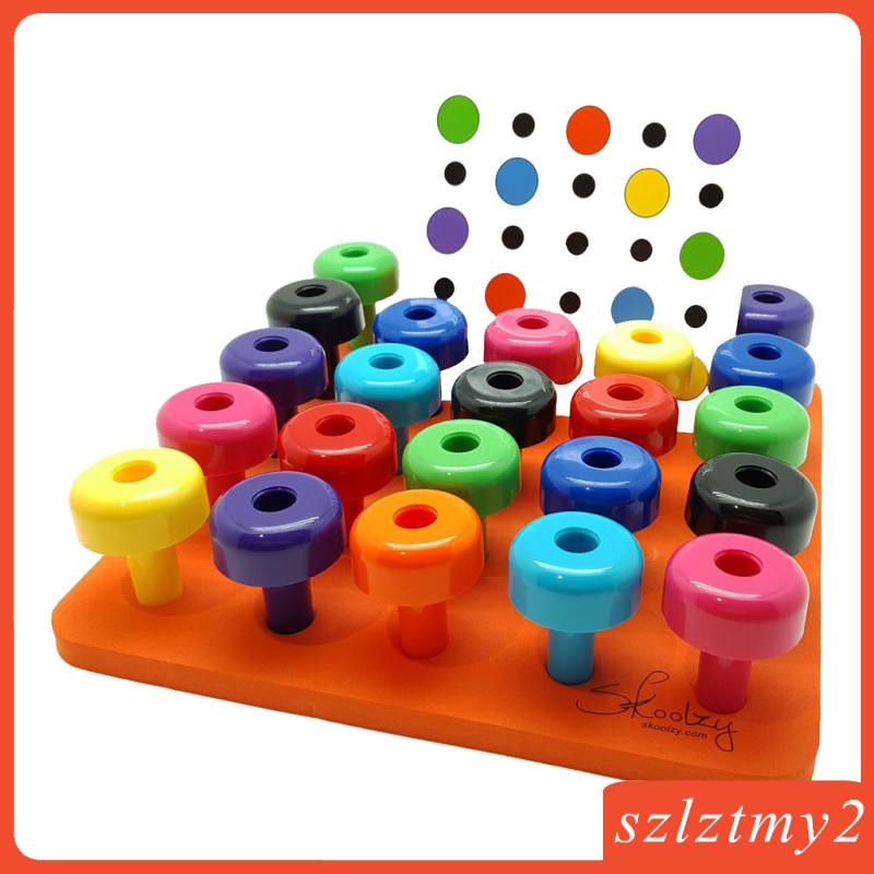 [galendale] Tall-stacker Pegs Pegboard Set Stacker Toy Develop ...