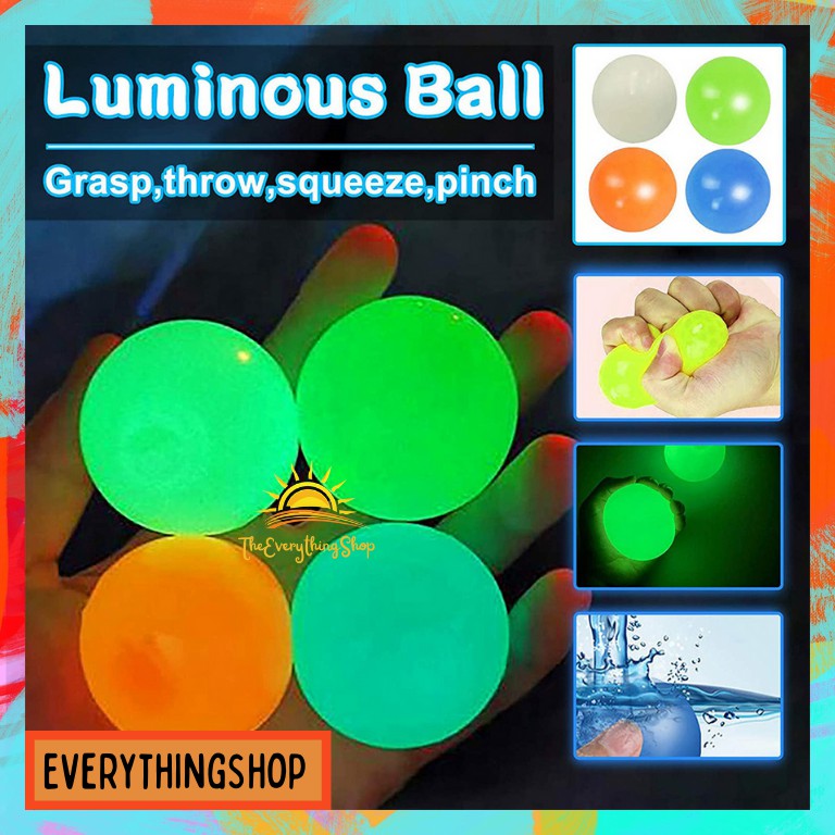 TIKTOK Luminous Needoh Ball Luminescent Stress Relief Ball Sticky Ball ...
