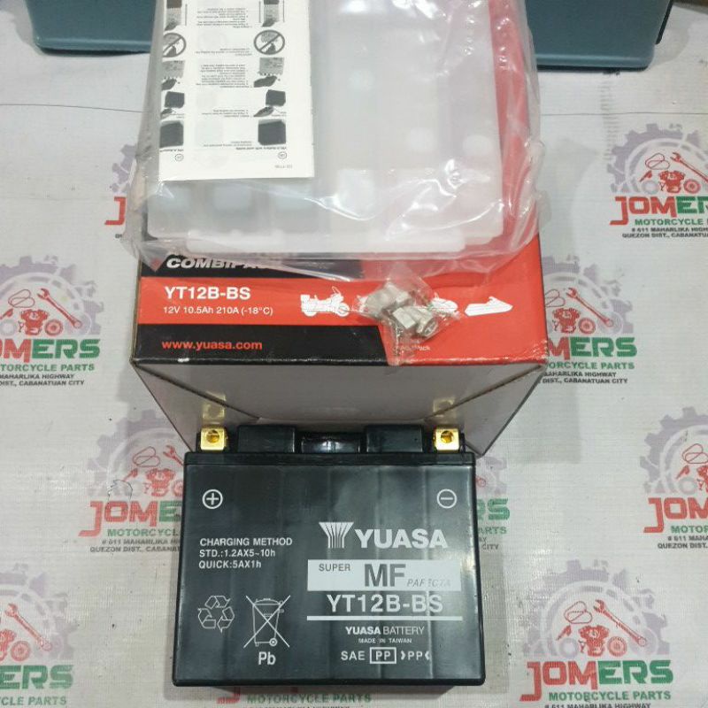 NINJA ZX-10R YUASA BATTERY ( MADE IN TAIWAN ) W/ACID YT12B-BS | Shopee ...