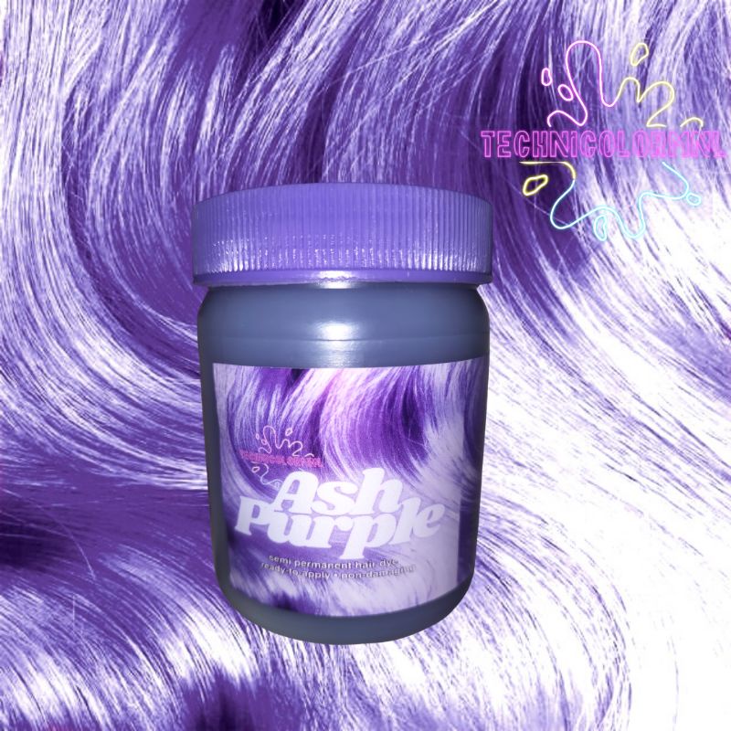 Ash Purple 140ml Technicolor Hair Semi Permanent Hair Dye | Shopee ...