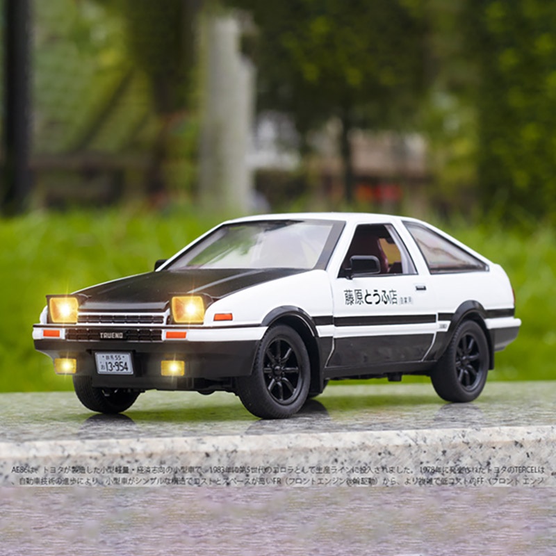 1:20 Movie Car INITIAL D Toyota AE86 Alloy Car Model Diecast Metal Toy ...
