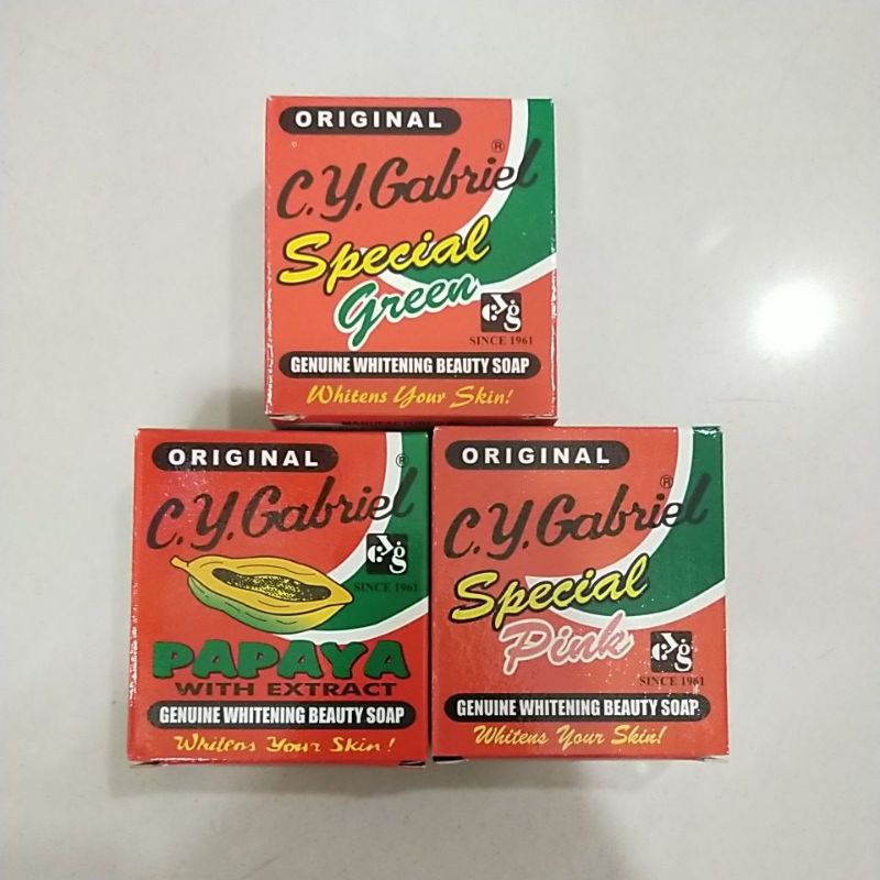 C.Y. Gabriel 60g soap cy gabriel special green special pink papaya soap ...