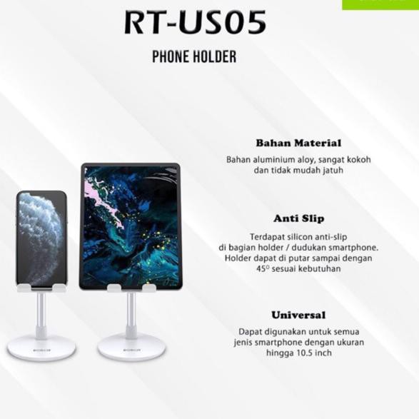 Rt-Us05 Universal Aluminum Alloy Phone Holder For Tablets & Phones TH2. | Shopee Philippines