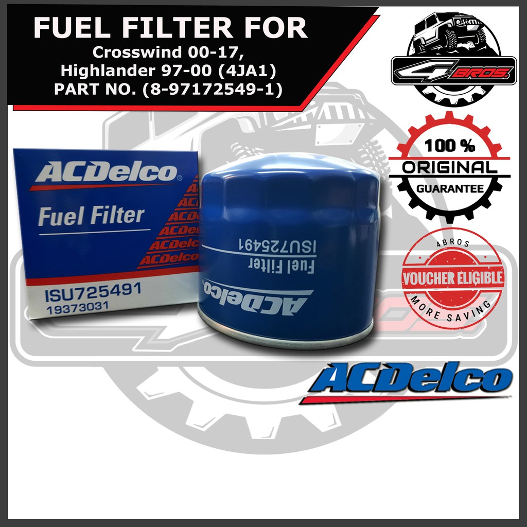 FUEL FILTER ACDELCO For Crosswind 00-17, Highlander 97-00 (4JA1 ...
