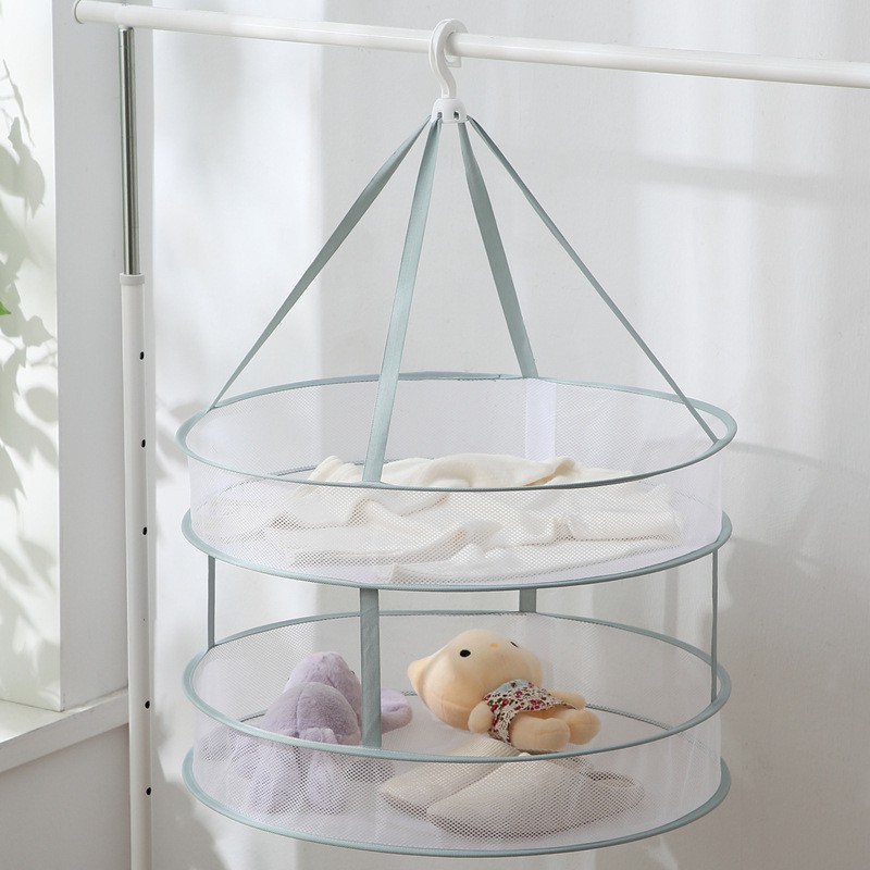 Foldable Sweater Dryer 2-Tier Collapsible Hanging Laundry Rack Folding ...