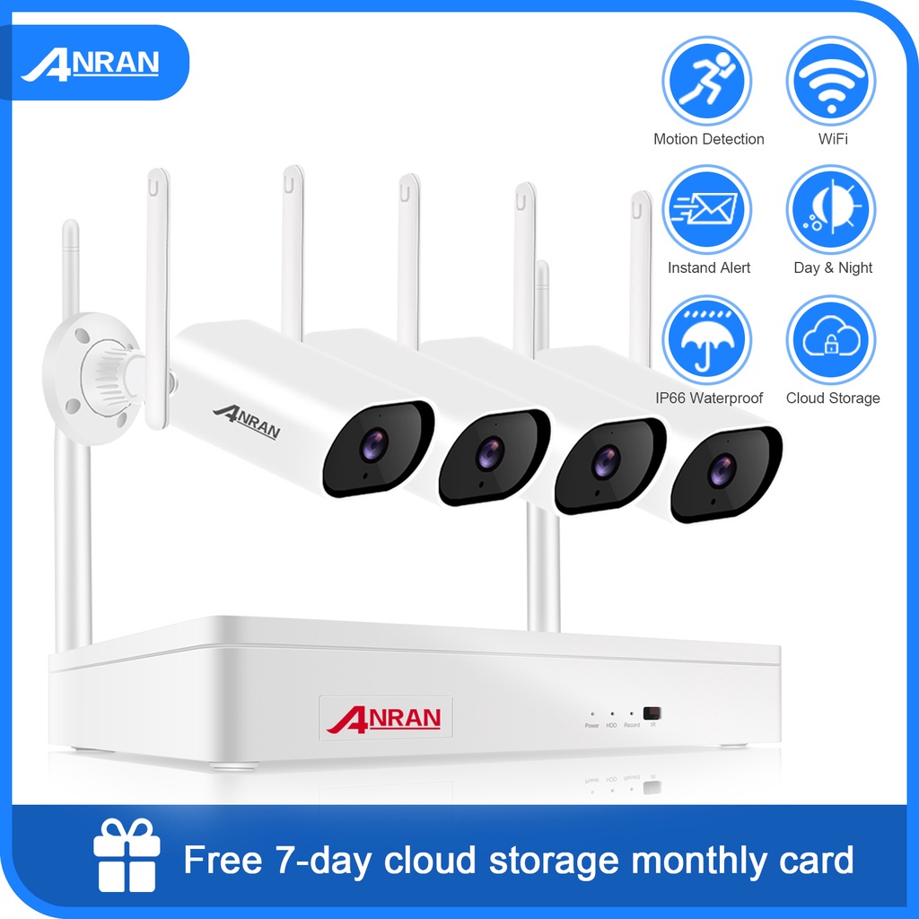 ANRAN 8CH NVR 3MP Outdoor WiFi Camera Rotation CCTV System IP Camera ...