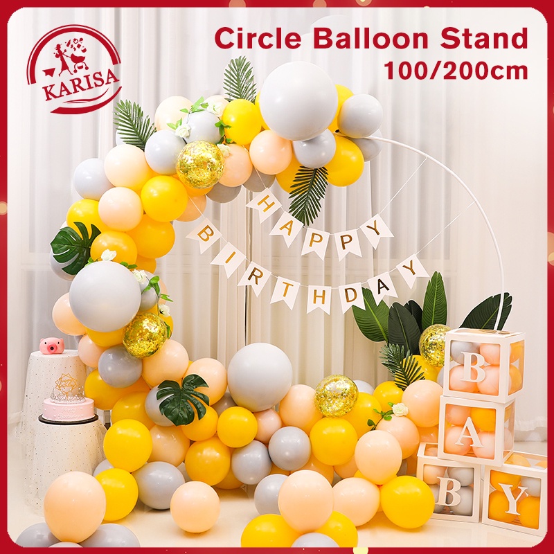 Circle Balloon Arch Stand Party Decorations 100/200cm Round Balloon ...