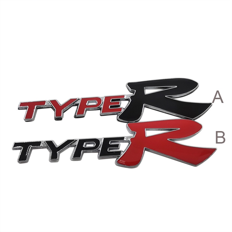 1 x Metal TYPER TYPE R Logo Car Auto Side Rear Trunk Decprative Emblem ...
