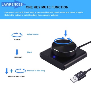 USB Computer Volume Controller PC Speaker External Volume Adjust Knob ...