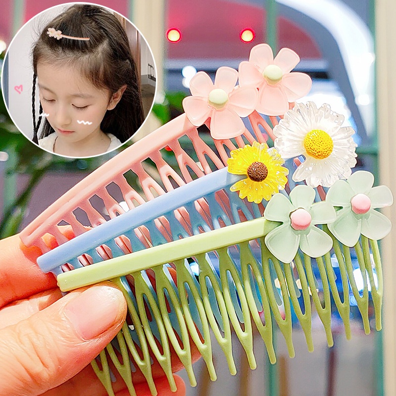 Children's Hair Comb Anti Slip Insert Comb Little Girl Curling Hair ...