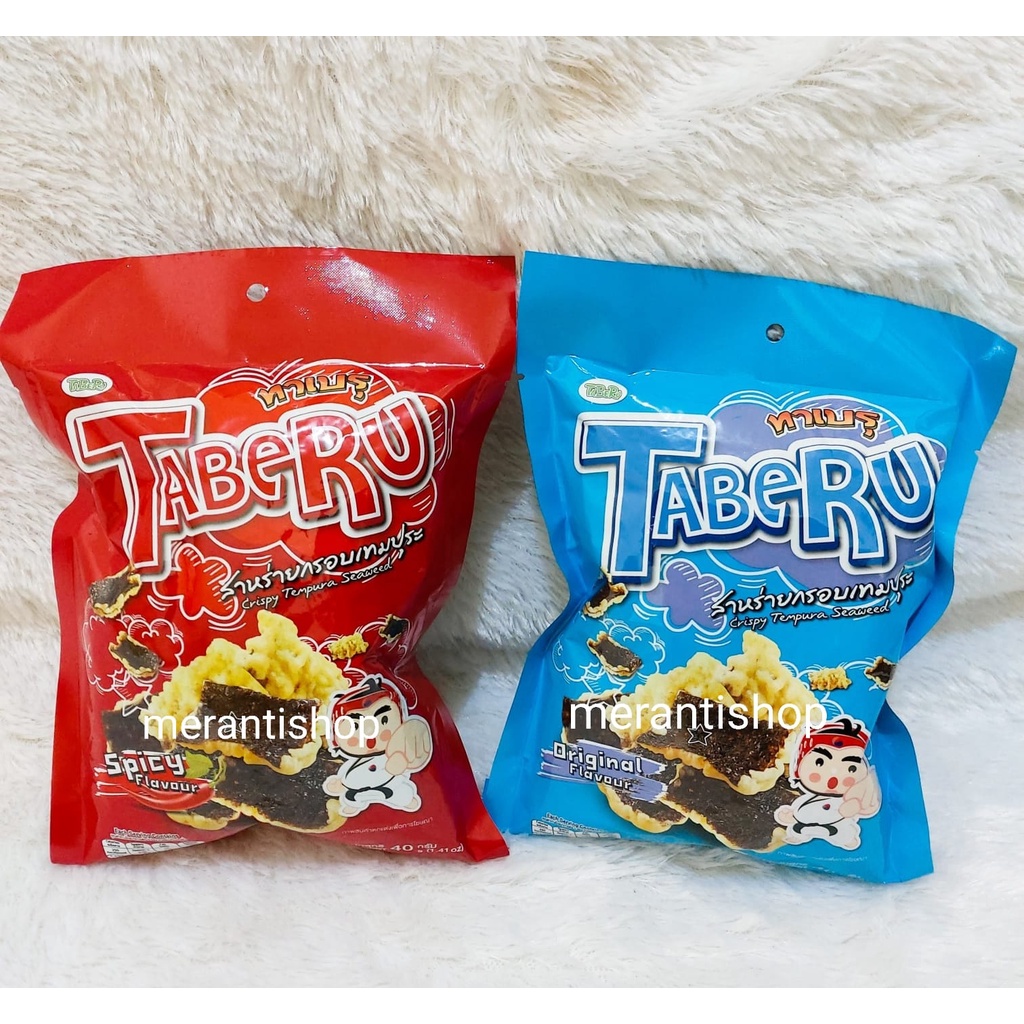 Taberu Crispy Tempura Seaweed Thailand 40grams / Thai Snack / Tempura ...