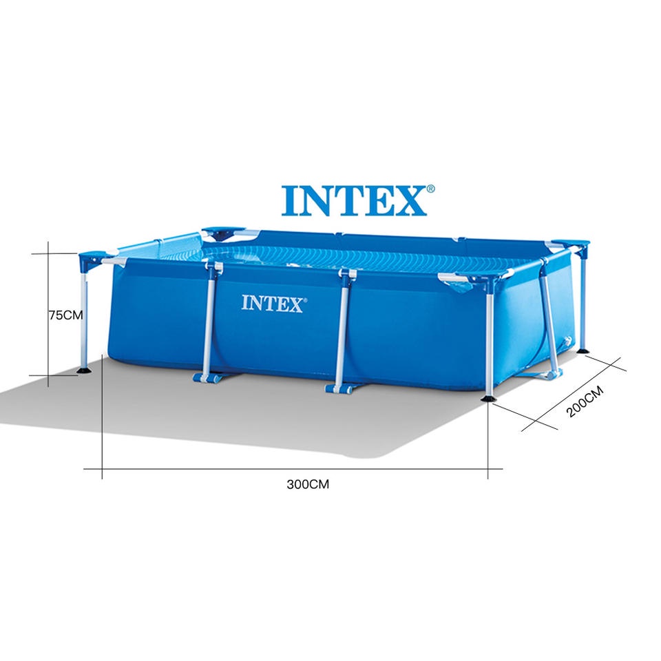 INTEX 4 Sizes Steel Pro Frame Pool Set Adult Family Kids Large Outdoor ...