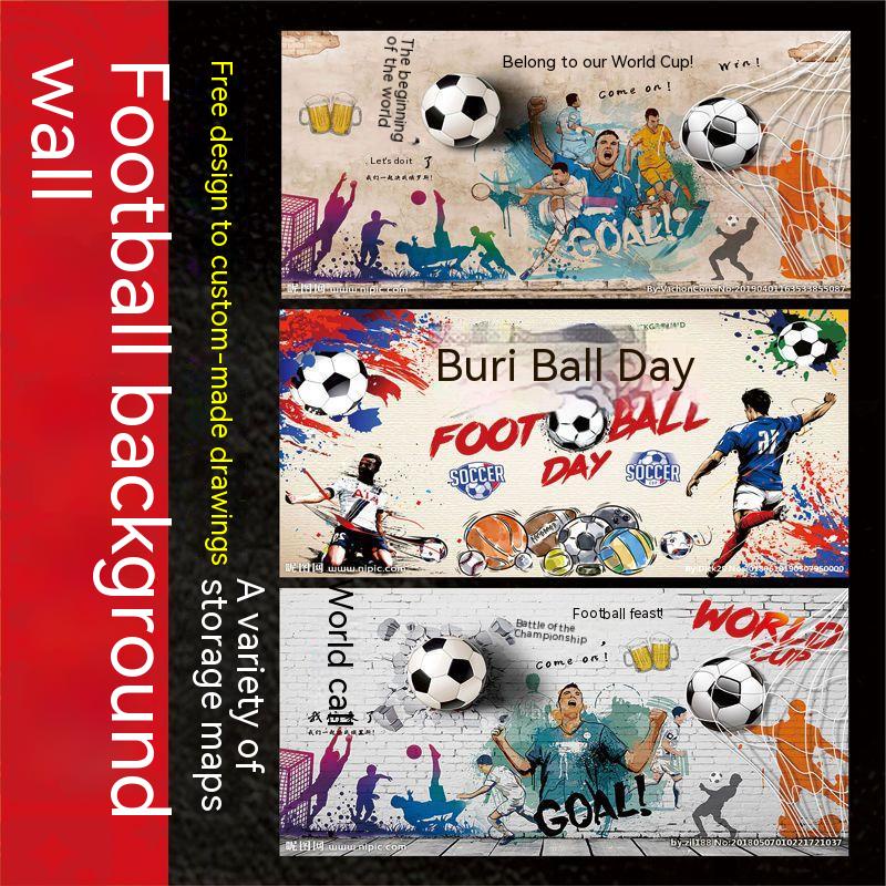 Katal 2022 World Cup Football Theme Decoration Background Wall KTV Bar ...