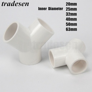 1pcs Inner 20 25 32mm PVC Y Type Connector UPVC Pipe Fittings Tee ...