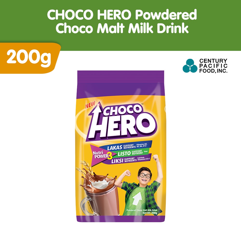 CHOCO HERO Powdered Choco Malt Milk Drink 200g | Shopee Philippines