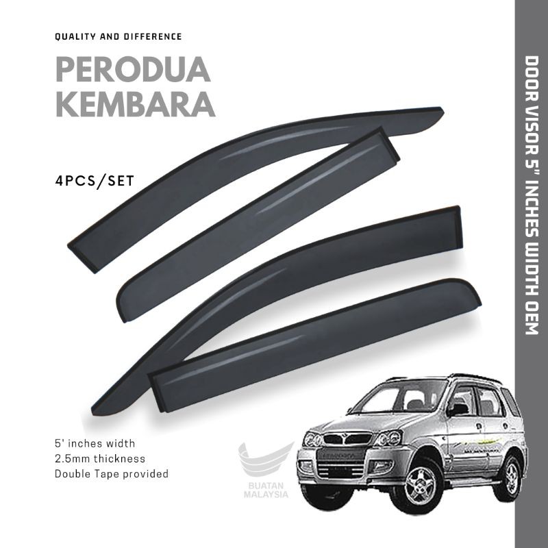 Perodua Kembara Door Visor 5 Inch Width | Shopee Philippines