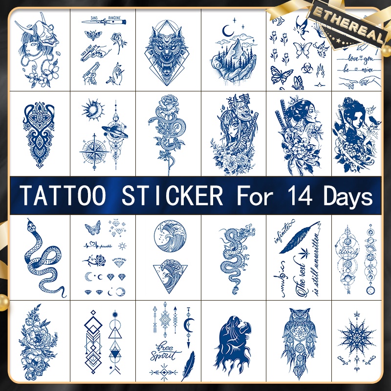11*18cm Magic Tattoo Sticker Waterproof Long Lasting 15 Days Temporary ...
