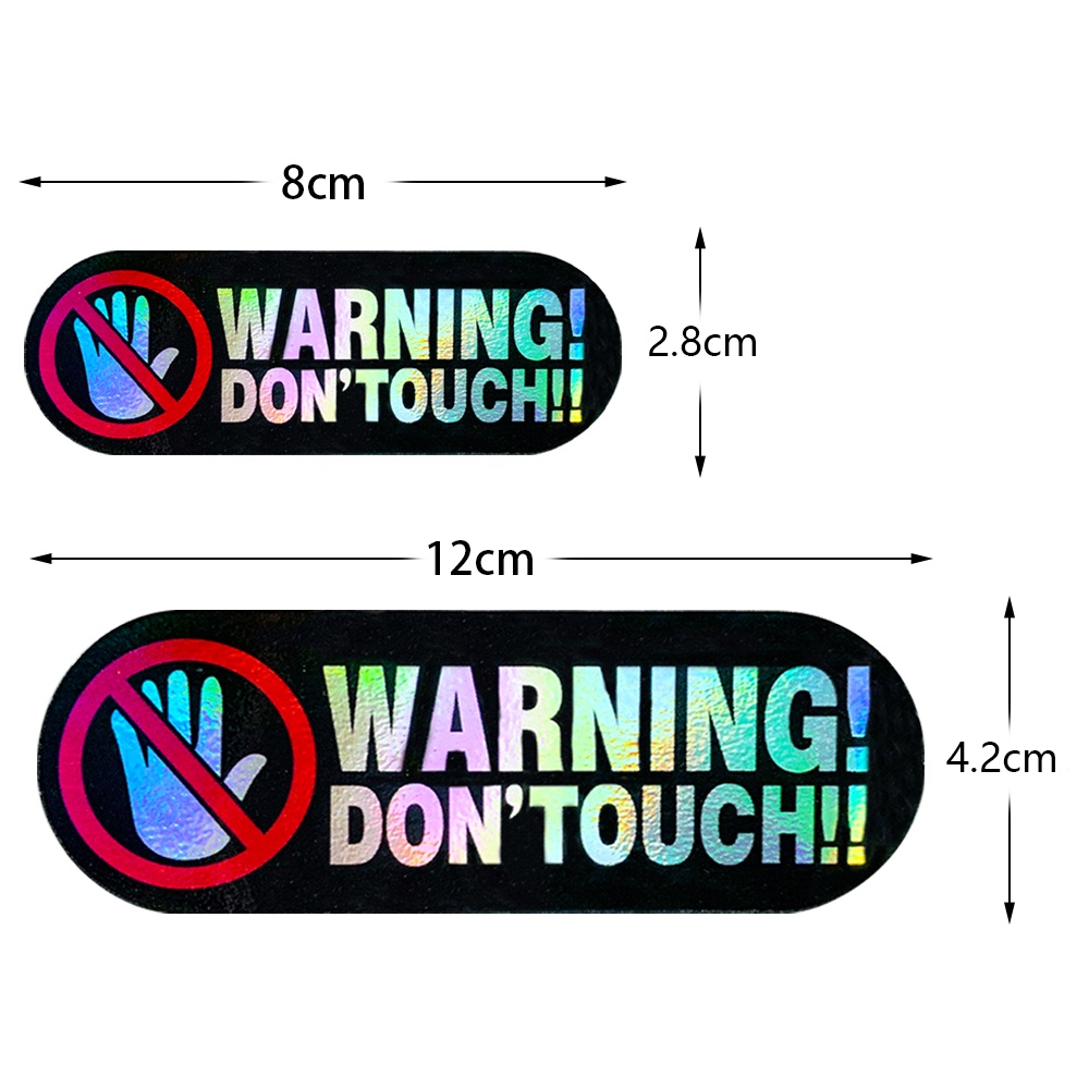 Don't Touch Warning Reflective Sticker Luminous Stickers Motorcycle Car ...