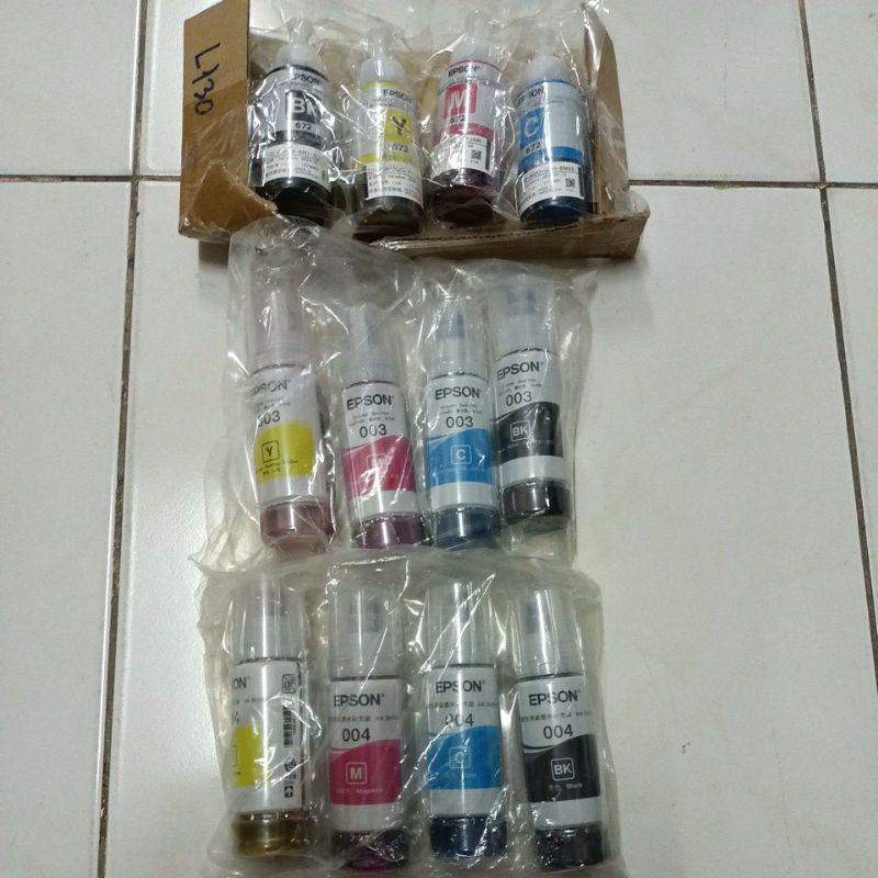 EPSON ORIGINAL INK 70ML 1SET/ B/ C/ M/ Y#672#004#003(#664 40ml ...