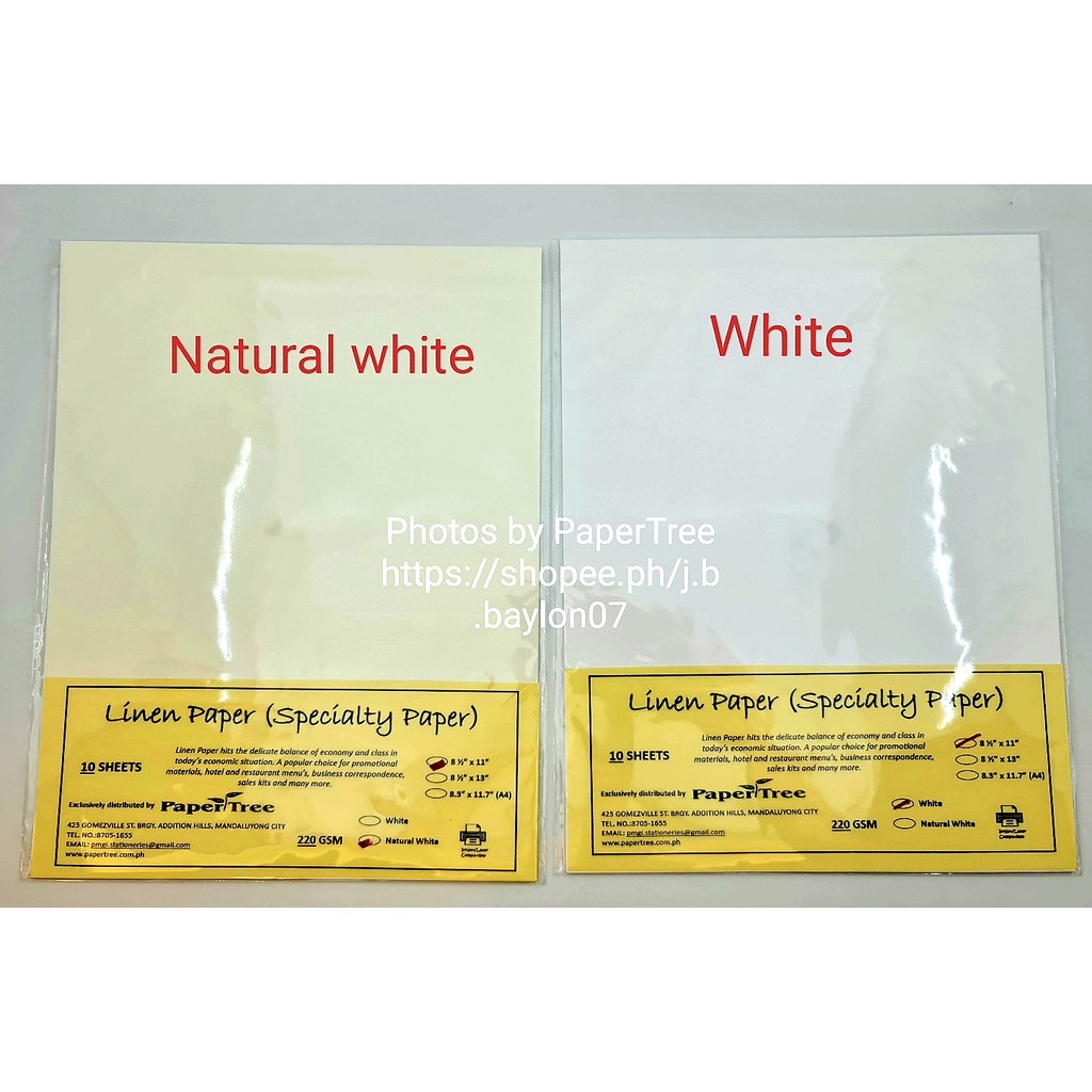 220 gsm Linen Paper (10 Sheets per pack) | Shopee Philippines