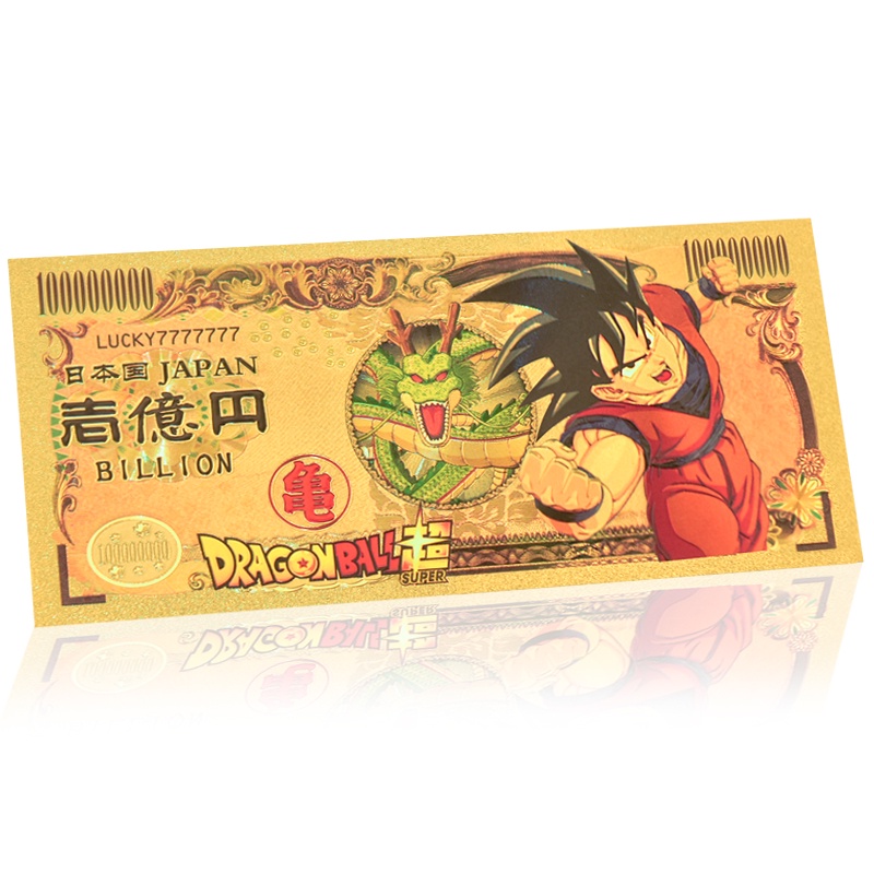 Anime Dragon-Ball 24K Gold Foil Banknote Cartoon Commemorative ...
