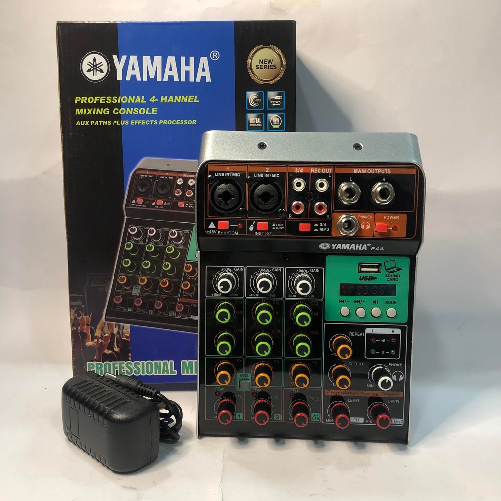 Yamaha F4A Mixer Yamaha F4A professional 4-channel mini mixer with small USB hybrid home live ...