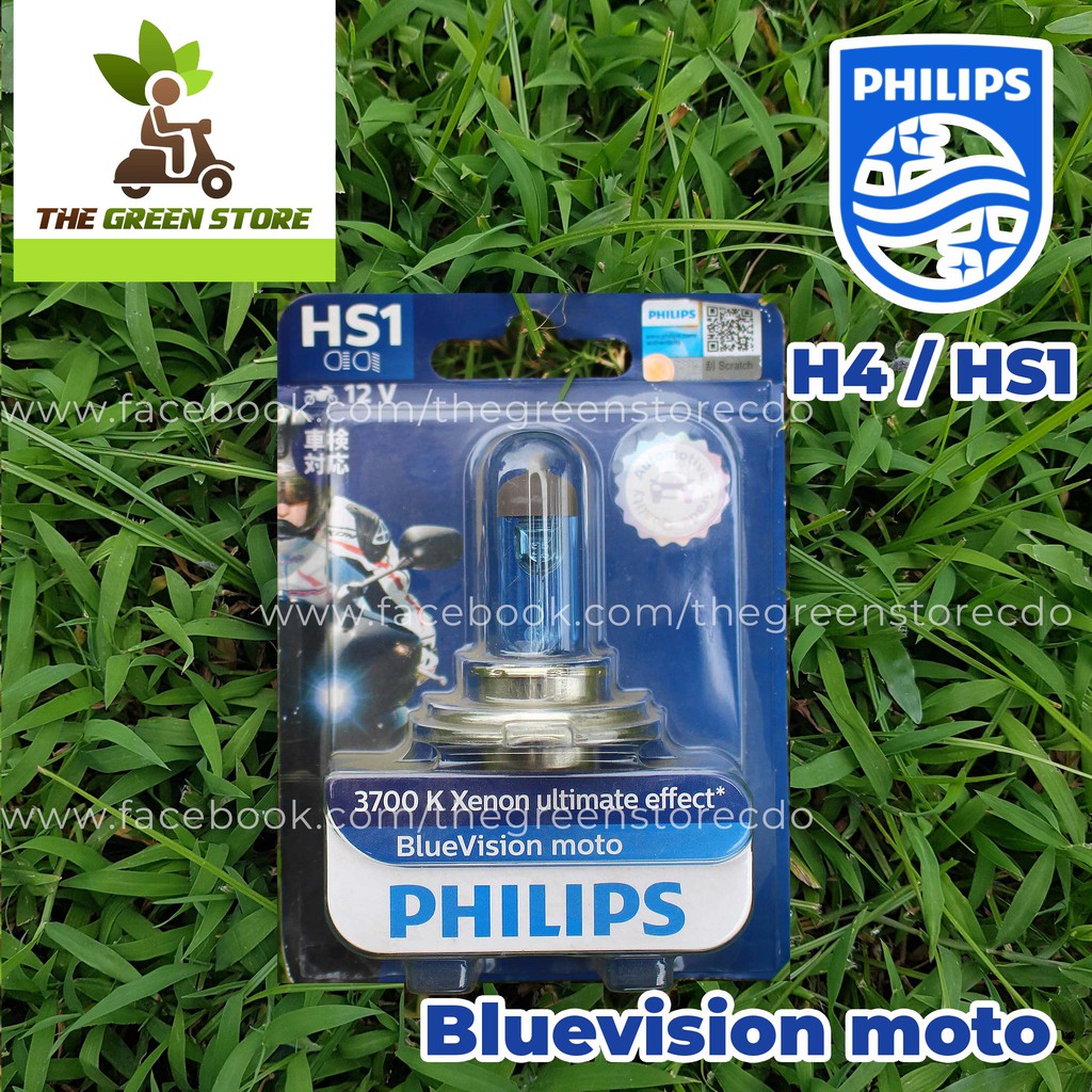 PHILIPS HS1 ( H4 ) 12V 35/35W BLUEVision Moto Headlight Bulb | Shopee ...