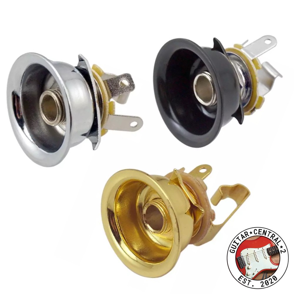 1pc. Round Output Jack Plate + Socket for Telecaster Electric Guitar ...