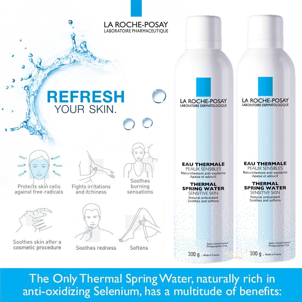 La Roche Posay Thermal Spring Water Soothing Face Mist spray skincare ...