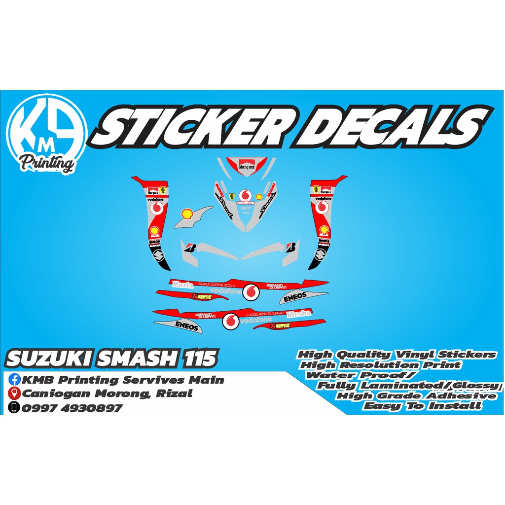 Suzuki Smash Marlboro Sticker Decals | Shopee Philippines