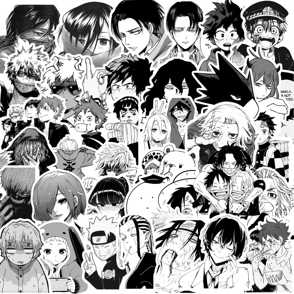 Random Anime Character Sticker Pack (35pcs) | Shopee Philippines