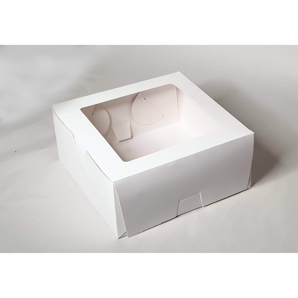 Cake Box with Window (20 pcs) 8x8x4" Brown Kraft or White | Shopee ...