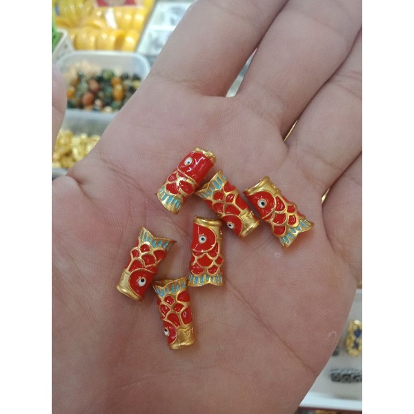 Fish Arowana Gold red Lucky charms high quality gold plated. bracelet ...