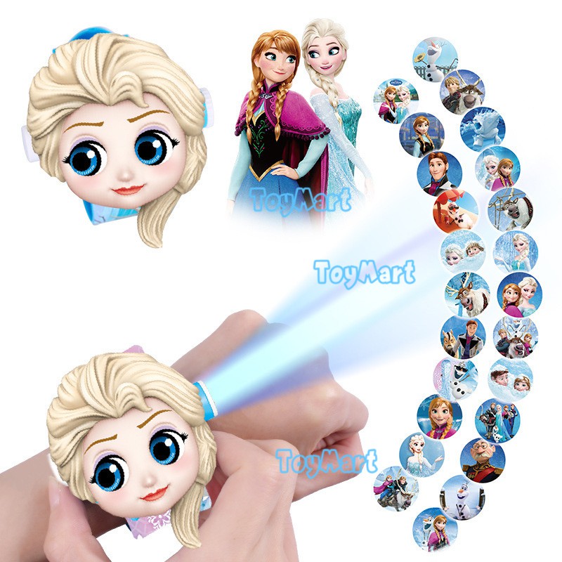 Frozen Elsa 3D Cartoon Automatic Projector Toy Watch Special Edition ...