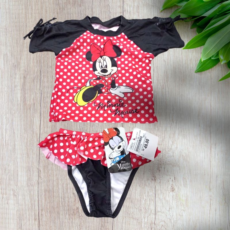 AOS Kids' Swimwear Minnie Mouse Two Piece For 1 and 2 years old ...