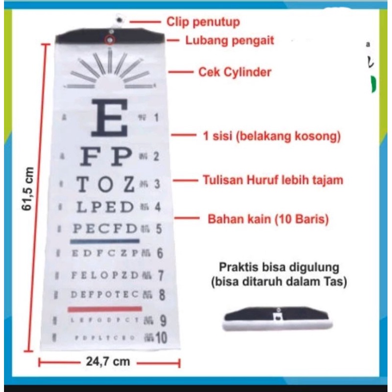 MATA Snellen Chart eye Test / Snelen Chart Short-sighted Test Tool ...