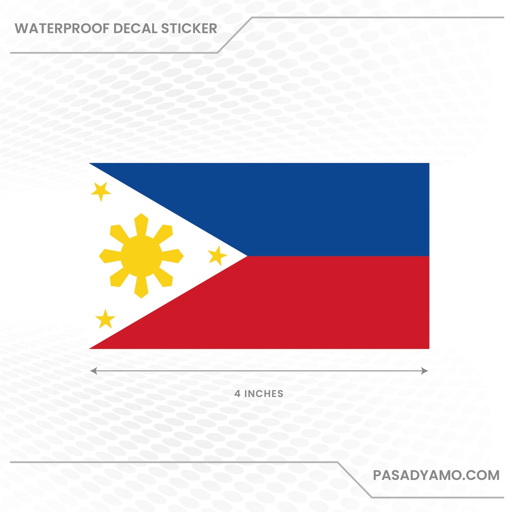 Philippine Flag Decal Sticker for Cars Motorcycles Laptops Skateboards ...