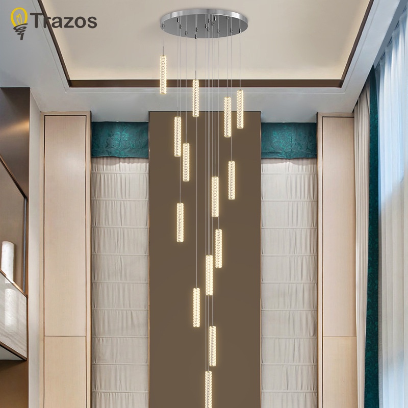 Trazos Long Lamp Stair Chandelier Modern Led Living Room Indoor ...