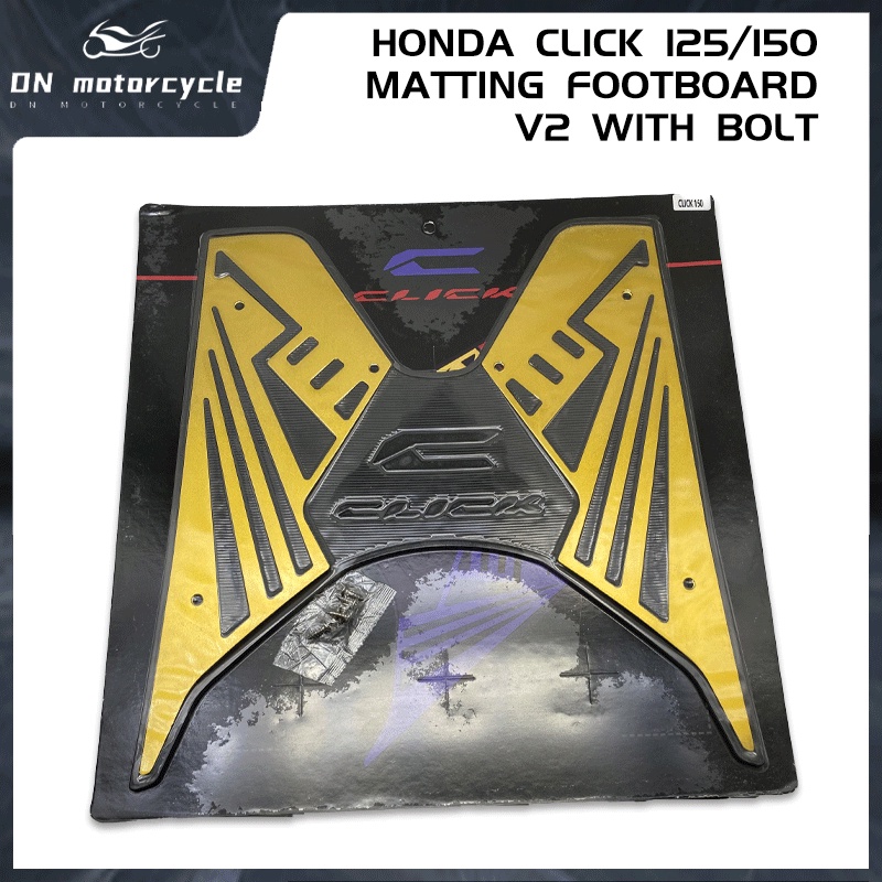 Motorcycle Honda Click Matting Footboard v2 Click 125/150 With BOLT ...