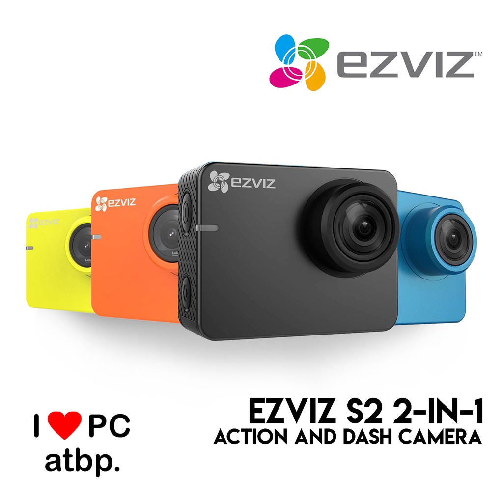 Ezviz S2 2-in-1 Action/Dash Camera (FHD,1080p,60fps,150deg) | Shopee ...