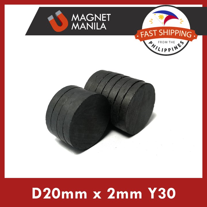 Magnet Manila D20mm X 2mm Y30 Ferrite Fridge Magnet | Shopee Philippines