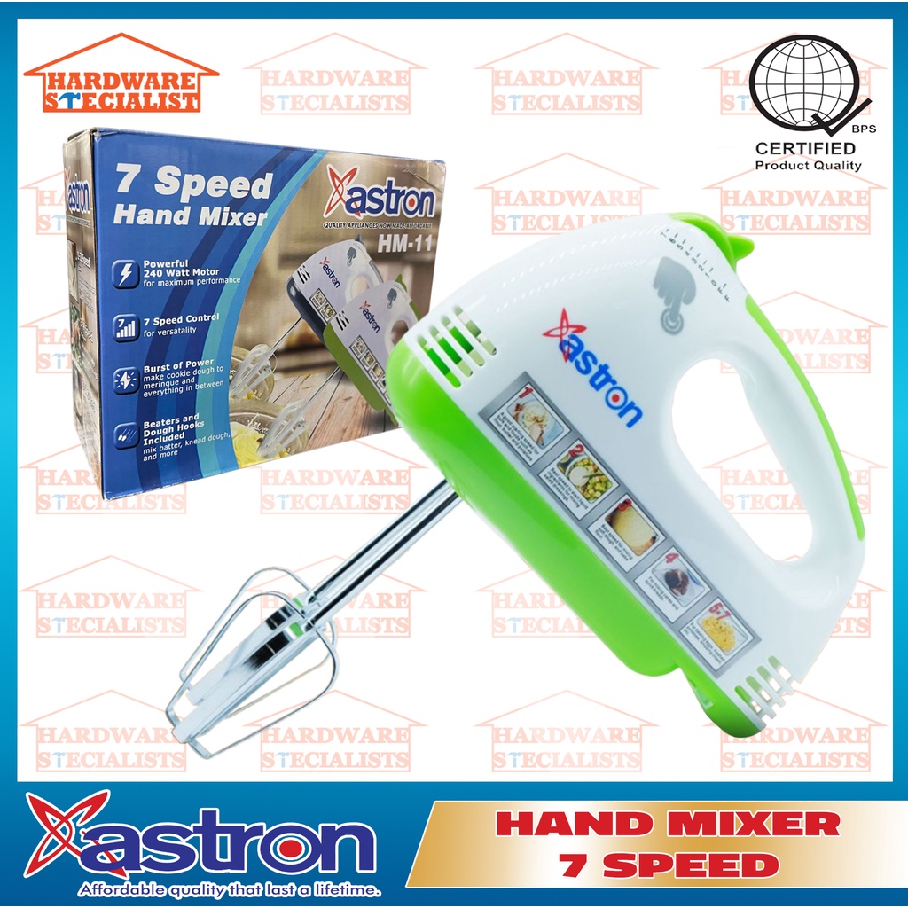 Astron Hand Mixer 7 Speed | HM-11 Green or Gray Original Authentic ...