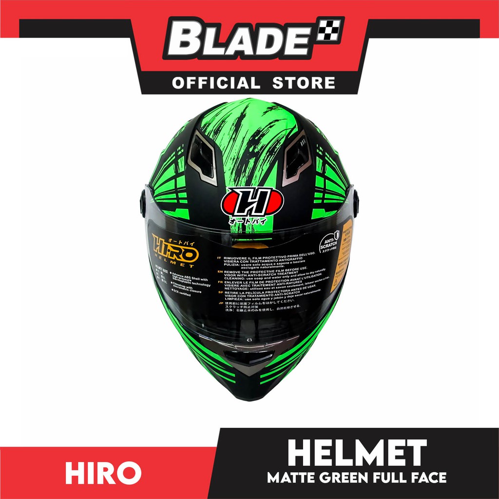 HIRO Helmet HD-09B Sunshine Green XL (Full Face) | Shopee Philippines